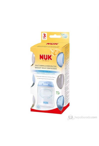 Nuk Süt Saklama Şişesi - 3'lü Kutu Nuk Süt Saklama Şişesi - 3'lü Kutu