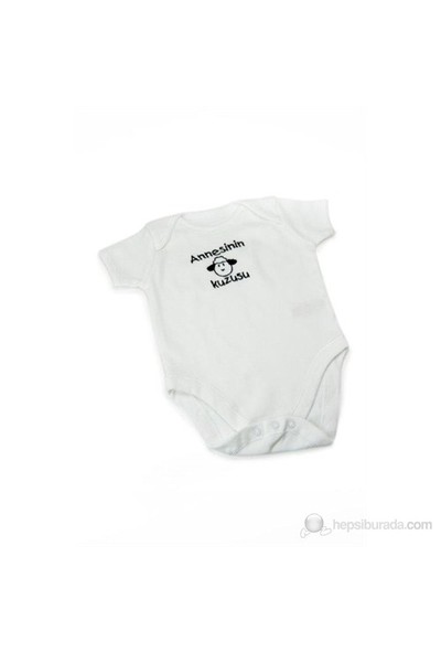 Pompon “Annesinin Kuzusu” Nakışlı Body
