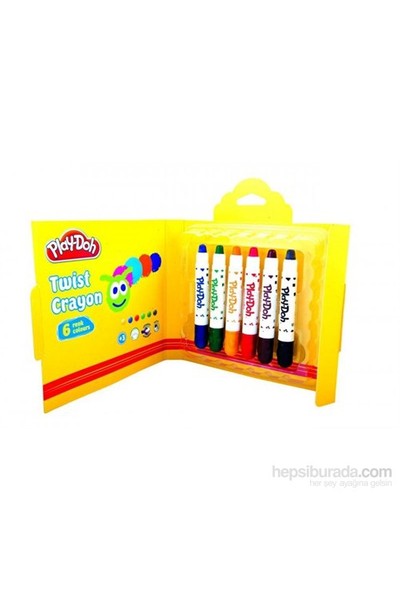 Play-Doh 6 Renk Twist Crayon Karton Kutu 10Mm Play-Doh 6 Renk Twist Crayon Karton Kutu 10Mm