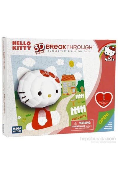 Mega Puzzle 140 Parça 3 Boyutlu Puzzle Breakthrough Hello Kitty Mega Puzzle 140 Parça 3 Boyutlu Puzzle Breakthrough Hello Kitty