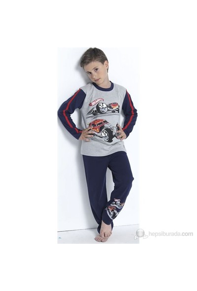 Roly Poly Hot Wheels Çocuk Pijama / 7--8 Yaş / Grimelanj-Füme
