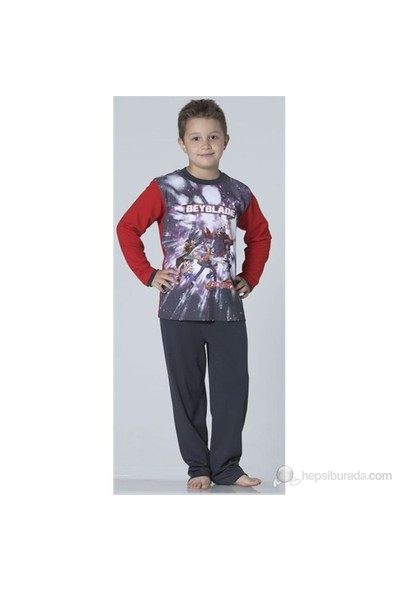 Roly Poly Beyblade Çocuk Pijama / 3--4 Yaş / Kırmızı-Füme Roly Poly Beyblade Çocuk Pijama / 3--4 Yaş / Kırmızı-Füme