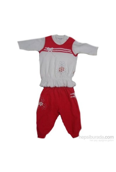 Bebiccino 2691 Süeterli 3Lü Bebek Takımı Kırmızı Bebiccino 2691 Süeterli 3Lü Bebek Takımı Kırmızı