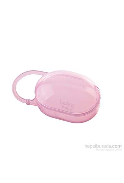 Wee Baby Saplı Emzik Kutusu - Pembe Wee Baby Saplı Emzik Kutusu - Pembe