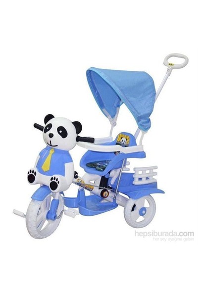 Baby Poufi Sevimli Panda Tenteli Çocuk Bisikleti Mavi Baby Poufi Sevimli Panda Tenteli Çocuk Bisikleti Mavi