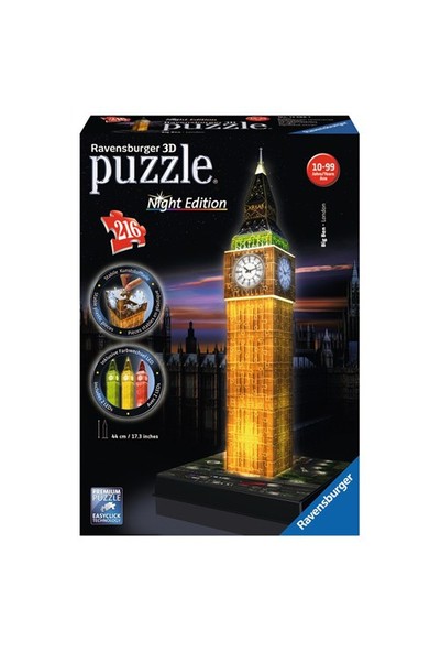 Ravensburger 216 Parça Led'li Night Edition Big Ben London Ravensburger 216 Parça Led'li Night Edition Big Ben London