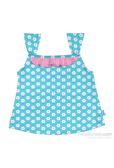 İ Play Upf 50+ Güneş Korumalı Askılı Bebek Deniz T-Shirt Turkuaz