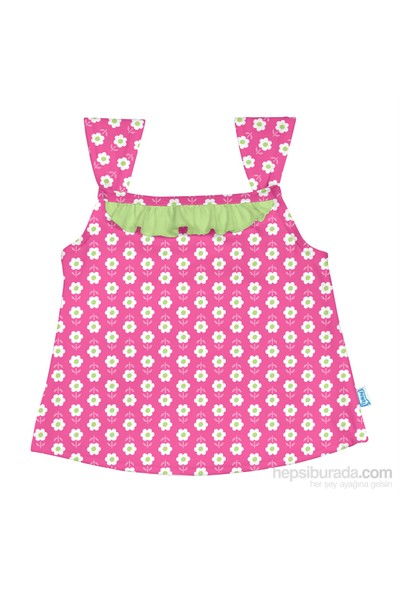 İ Play Upf 50+ Güneş Korumalı Askılı Bebek Deniz T-Shirt Pembe