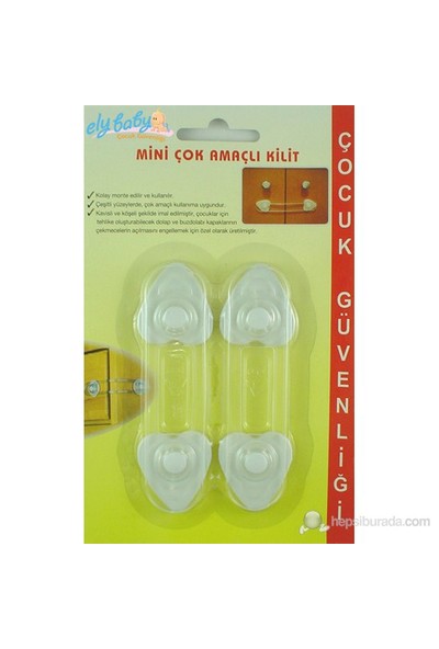 ElyBaby Çocuk Mini Çok Amaçlı Kilit 2'li / Beyaz