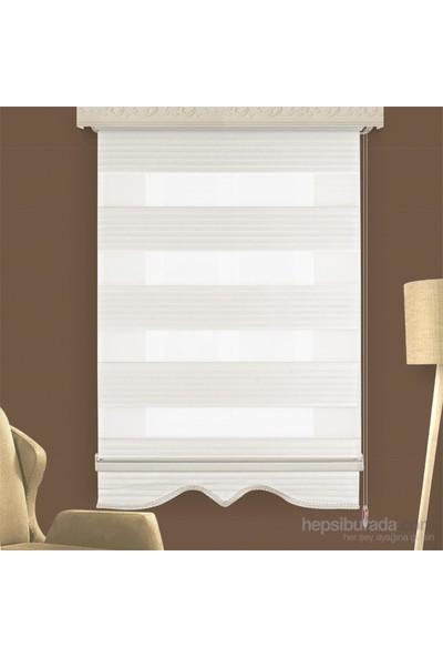 Brillant Zebra Pliseli 70X200 Ekru Etek Dilimli Brillant Zebra Pliseli 70X200 Ekru Etek Dilimli