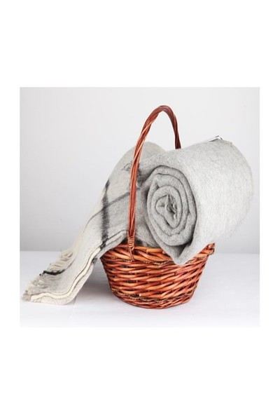 Mella Home Wool Battaniye-Gri Mella Home Wool Battaniye-Gri