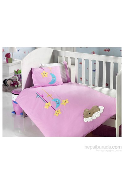 Sunny Funny Yıldızların Altında Pembe Bebek Nevresim Takımı
