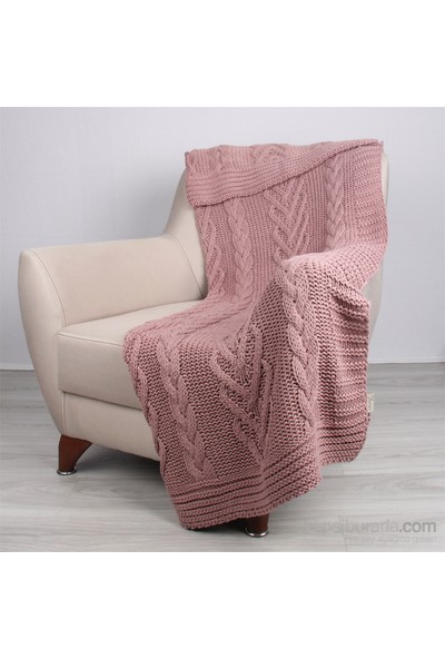 Betireshome Örgü Battaniye Pudra