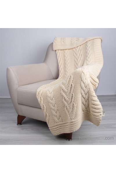 Betireshome Örgü Battaniye Naturel