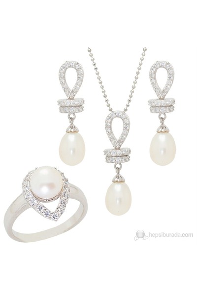 Chavin İncili Kolye Küpe Yüzük Seti 9ba781