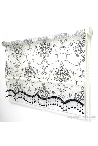 Tengo Çift Mekanizma Tül Stor Hürrem Simli Boncuklu İkili Perde 30 x 30 cm Siyah Tengo Çift Mekanizma Tül Stor Hürrem Simli Boncuklu İkili Perde 30 x 30 cm Siyah