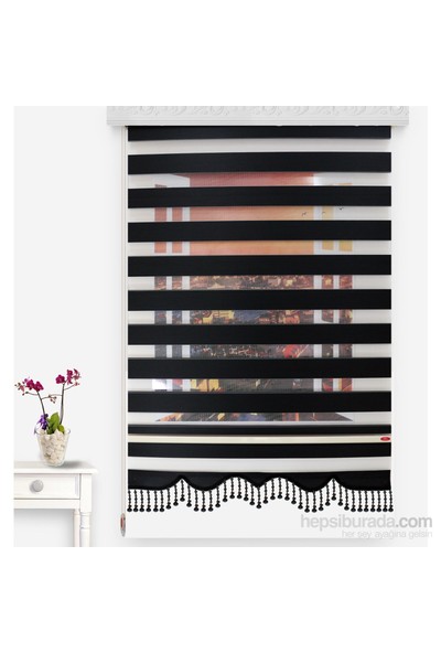 Brillant Zebra Perde 426-07 Etek Dilim Ve Boncuklu Brillant Zebra Perde 426-07 Etek Dilim Ve Boncuklu