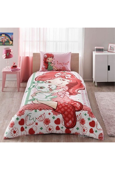 Taç Strawberry Shortcake Tek Kişilik Ranforce Her Mevsim Set Taç Strawberry Shortcake Tek Kişilik Ranforce Her Mevsim Set