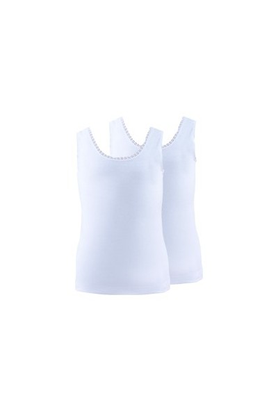 Blackspade Kız Çocuk Atlet 2li Paket 1297 Beyaz Blackspade Kız Çocuk Atlet 2li Paket 1297 Beyaz