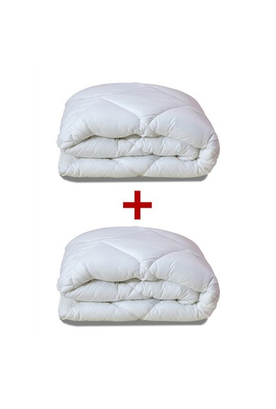 Merinos 2'Li Beyaz Microfiber Yorgan - Tek Kişilik