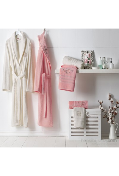 Taç Selene Set Pamuk Bornoz Aile Seti Medium