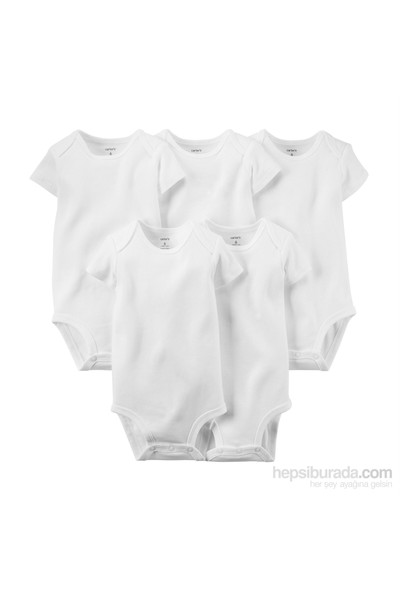 Carter's Bebek 5'Li Beyaz Body-Ss 111A566