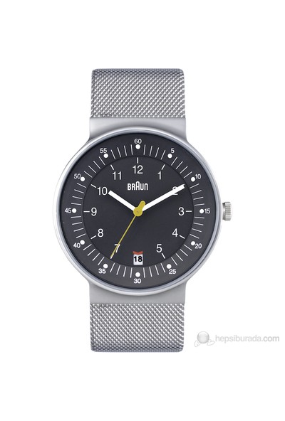 Braun Metal Kayışlı Klasik Erkek Kol Saati Siyah - Bn0082gyslmhg