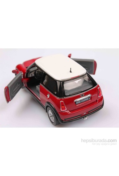 Kırmızı Mini Cooper S 1/28 Çek Bırak Die-Cast Model Araç Kırmızı Mini Cooper S 1/28 Çek Bırak Die-Cast Model Araç
