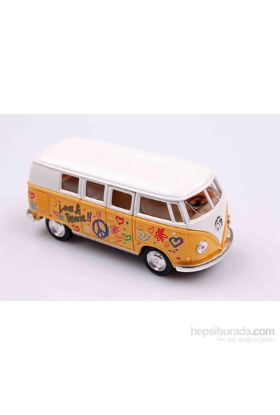 Sarı 1962 Volkswagen Classical Bus 1/32 Çek Bırak Die-Cast Model Araç Sarı 1962 Volkswagen Classical Bus 1/32 Çek Bırak Die-Cast Model Araç