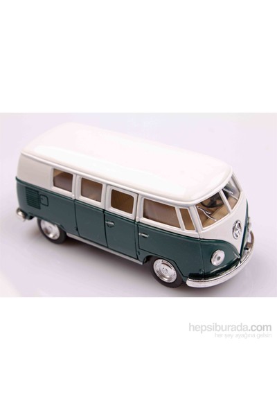 Yeşil 1962 Volkswagen Classical Bus 1/32 Çek Bırak Die-Cast Model Araç Yeşil 1962 Volkswagen Classical Bus 1/32 Çek Bırak Die-Cast Model Araç