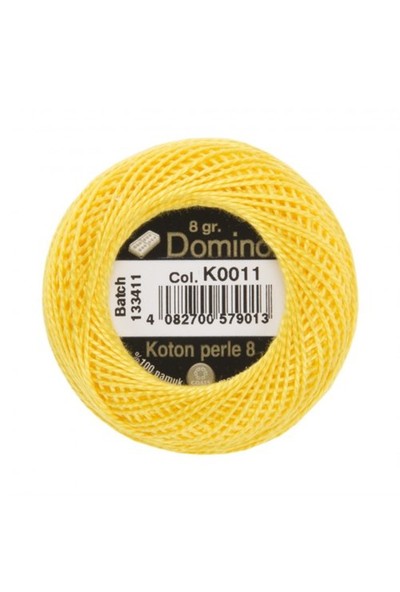 Coats Domino 8Gr Sarı No: 8 Nakış İpliği - K0011 Coats Domino 8Gr Sarı No: 8 Nakış İpliği - K0011