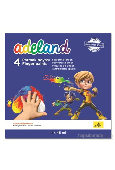 Adeland Parmak Boyası 4 Renk 45 ml (180 ml)