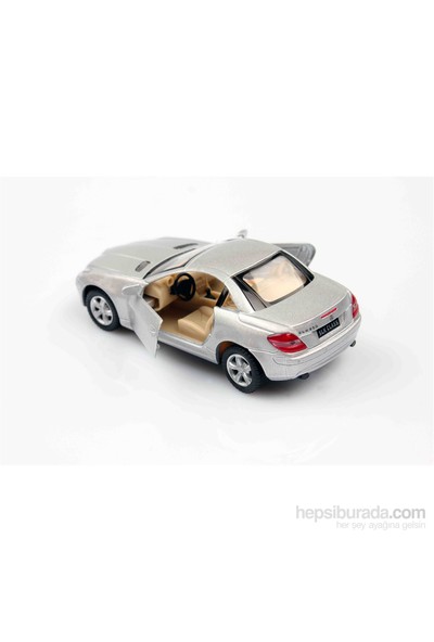 Gri Mercedes-Benz Slk Class 1/32 Çek Bırak Die-Cast Model Araç Gri Mercedes-Benz Slk Class 1/32 Çek Bırak Die-Cast Model Araç