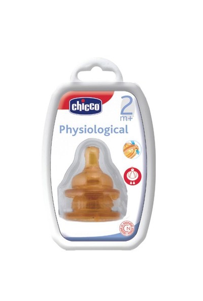 Chicco Fizyolojik Biberon Emziği 2 ay+ Orta Akış Kauçuk Chicco Fizyolojik Biberon Emziği 2 ay+ Orta Akış Kauçuk