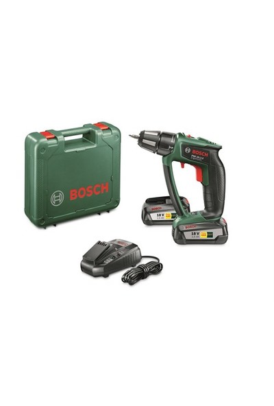 Bosch Psr 18 Lı-2 Ergo (Ec Motor) Çift Akülü Vidalama Makinesi Bosch Psr 18 Lı-2 Ergo (Ec Motor) Çift Akülü Vidalama Makinesi