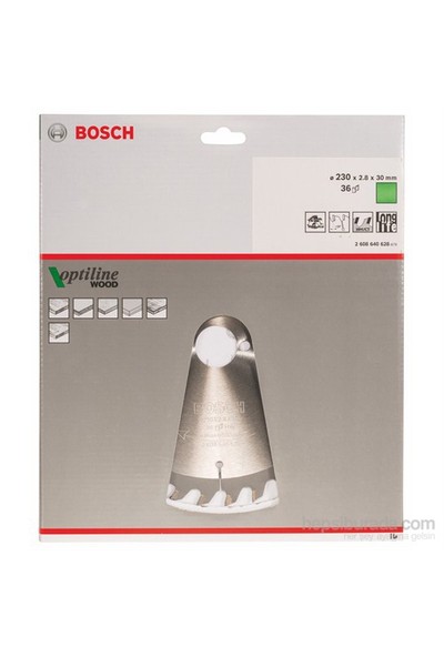 Bosch - Optiline Serisi Ahşap İçin Daire Testere Bıçağı - 230 X 30 X 2,8 Mm, 36 Diş Bosch - Optiline Serisi Ahşap İçin Daire Testere Bıçağı - 230 X 30 X 2,8 Mm, 36 Diş