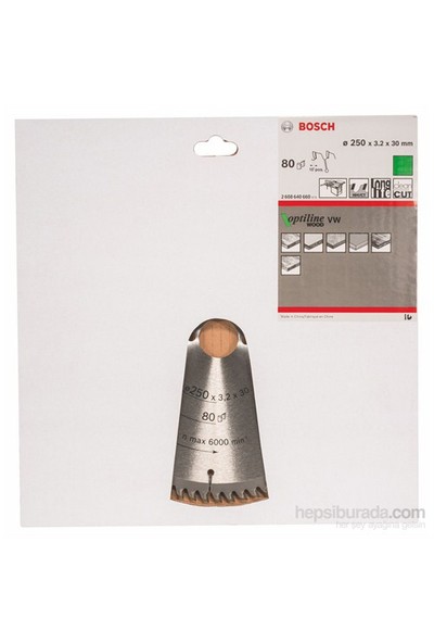 Bosch - Optiline Serisi Ahşap İçin Daire Testere Bıçağı - 250 X 30 X 3,2 Mm, 80 Diş Bosch - Optiline Serisi Ahşap İçin Daire Testere Bıçağı - 250 X 30 X 3,2 Mm, 80 Diş