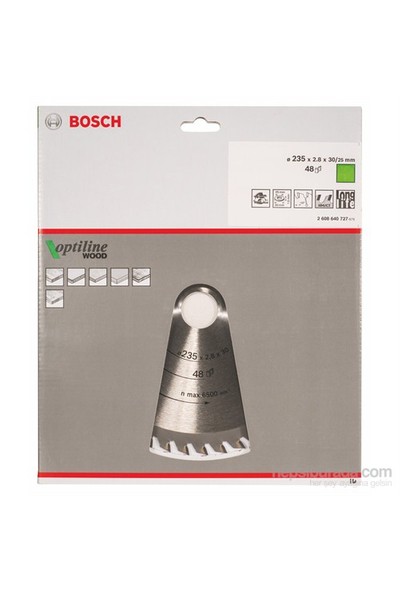 Bosch - Optiline Serisi Ahşap İçin Daire Testere Bıçağı - 235 X 30/25 X 2,8 Mm, 48 Diş Bosch - Optiline Serisi Ahşap İçin Daire Testere Bıçağı - 235 X 30/25 X 2,8 Mm, 48 Diş