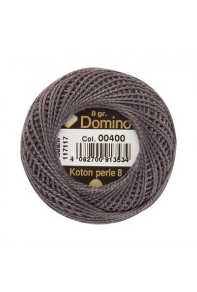 Coats Domino 8Gr Gri No: 8 Nakış İpliği - 00400 Coats Domino 8Gr Gri No: 8 Nakış İpliği - 00400