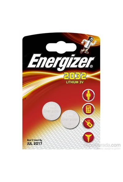 Energizer (A6-8357) Cr2032 Lityum Pil 2Li Blister Energizer (A6-8357) Cr2032 Lityum Pil 2Li Blister