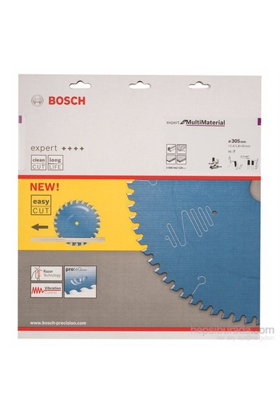 Bosch - Expert Serisi Çoklu Malzeme İçin Daire Testere Bıçağı - 305 X 30 X 2,4 Mm, 96 Diş