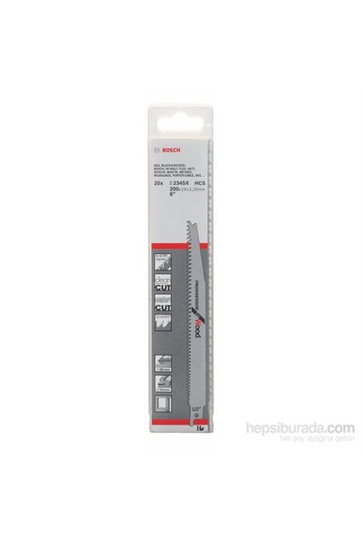 Bosch - Progressor Serisi Ahşap İçin Tilki Kuyruğu Bıçağı S 2345 X - 25'Li Paket