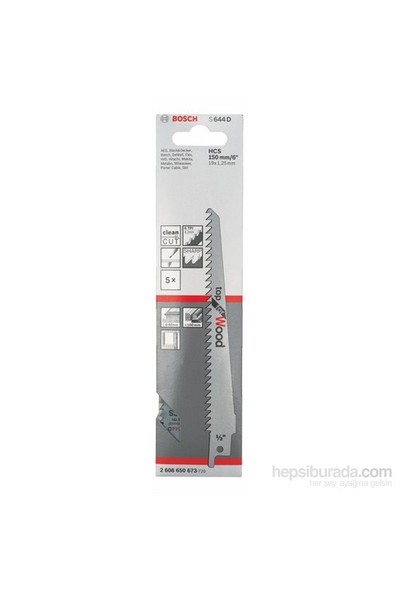 Bosch - Top Serisi Ahşap İçin Tilki Kuyruğu Bıçağı S 644 D - 5'Li Paket Bosch - Top Serisi Ahşap İçin Tilki Kuyruğu Bıçağı S 644 D - 5'Li Paket