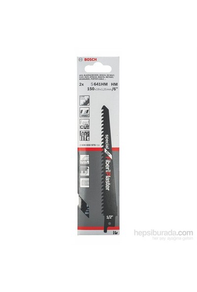 Bosch - Elyaflı ve Çimentolu Malzemeler İçin Tilki Kuyruğu Bıçağı S 641 Hm - 2'Li Paket Bosch - Elyaflı ve Çimentolu Malzemeler İçin Tilki Kuyruğu Bıçağı S 641 Hm - 2'Li Paket
