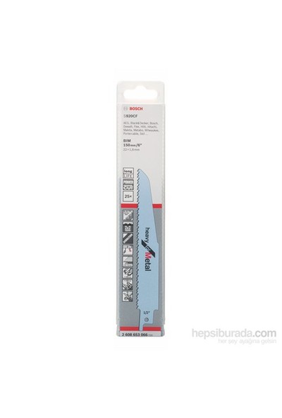 Bosch - Heavy Serisi Metal İçin Tilki Kuyruğu Bıçağı S 920 Cf - 25'Li Paket Bosch - Heavy Serisi Metal İçin Tilki Kuyruğu Bıçağı S 920 Cf - 25'Li Paket