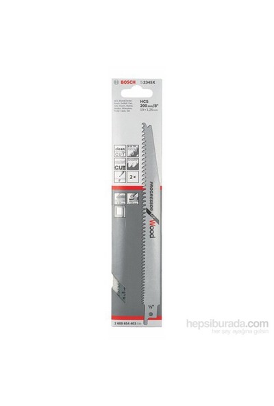 Bosch - Progressor Serisi Ahşap İçin Tilki Kuyruğu Bıçağı S 2345 X - 2'Li Paket Bosch - Progressor Serisi Ahşap İçin Tilki Kuyruğu Bıçağı S 2345 X - 2'Li Paket