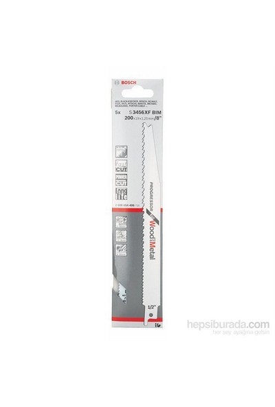 Bosch - Progressor Serisi Ahşap Ve Metal İçin Tilki Kuyruğu Bıçağı S 3456 Xf - 5'Li Paket Bosch - Progressor Serisi Ahşap Ve Metal İçin Tilki Kuyruğu Bıçağı S 3456 Xf - 5'Li Paket