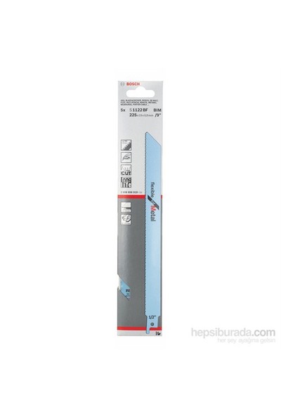 Bosch - Flexible Serisi Metal İçin Tilki Kuyruğu Bıçağı S 1122 Bf - 5'Li Paket Bosch - Flexible Serisi Metal İçin Tilki Kuyruğu Bıçağı S 1122 Bf - 5'Li Paket
