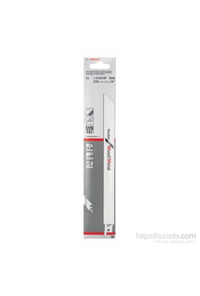 Bosch - Flexible Serisi Ahşap Ve Metal İçin Tilki Kuyruğu Bıçağı S 1122 Hf - 5'Li Paket Bosch - Flexible Serisi Ahşap Ve Metal İçin Tilki Kuyruğu Bıçağı S 1122 Hf - 5'Li Paket