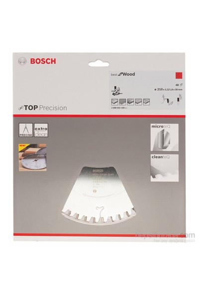 Bosch - Best Serisi Hassas Kesim Ahşap İçin Daire Testere Bıçağı - 210 X 30 X 2,3 Mm, 48 Diş Bosch - Best Serisi Hassas Kesim Ahşap İçin Daire Testere Bıçağı - 210 X 30 X 2,3 Mm, 48 Diş